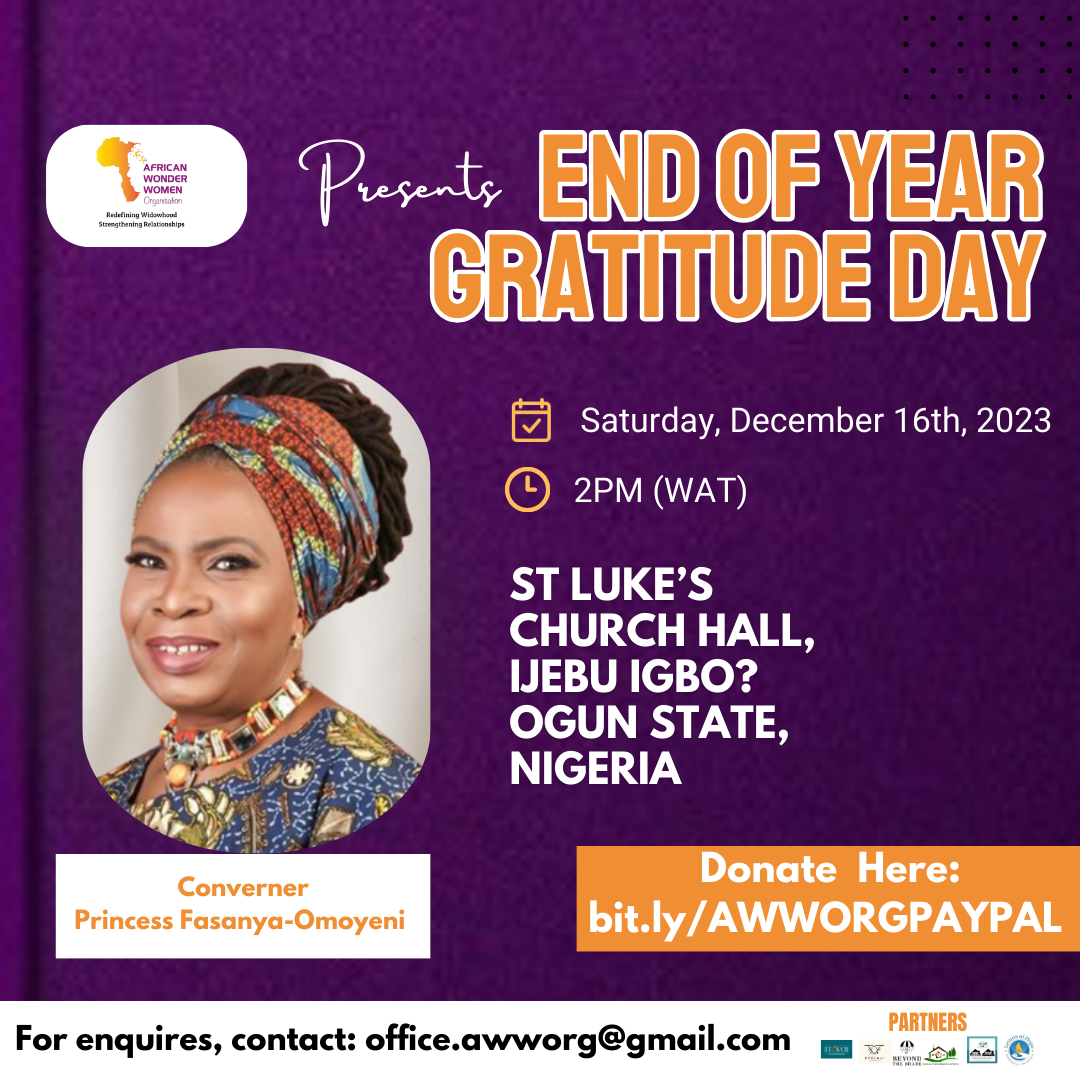 2023 End Of Year Thanksgiving Day – African Wonder Women Organisation CIC